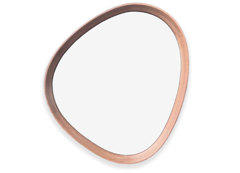 Organic Pebble Mirror #4 - Natural American Oak Frame - Mirrors
