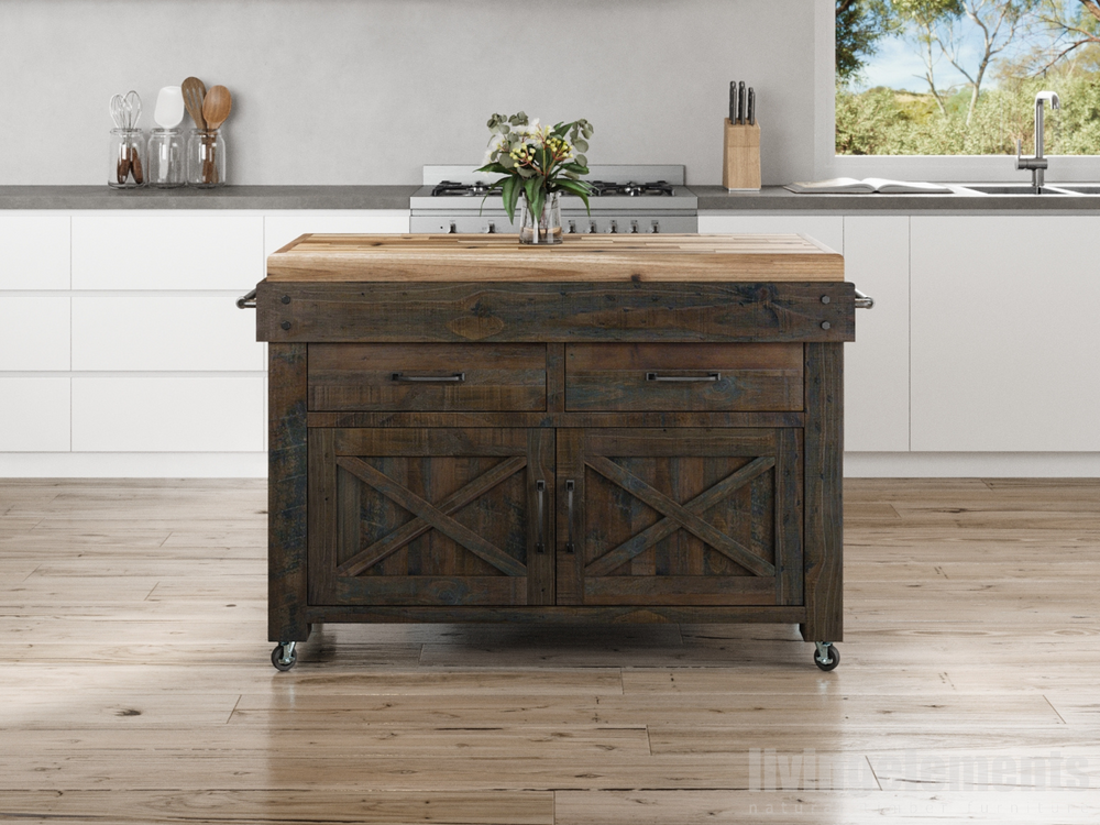 Montrose Kitchen Storage Trolley - Butcher Blocks