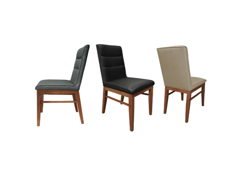 Nico Leather Dining Chair Blackwood Leg - Leather Dining Chairs