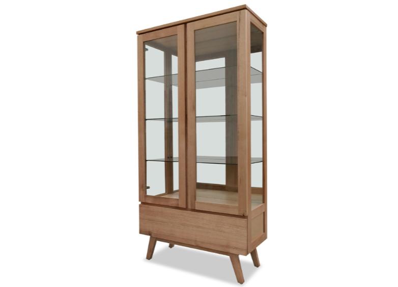 Adaline Messmate Timber Glass Display Cabinet Display Cabinets