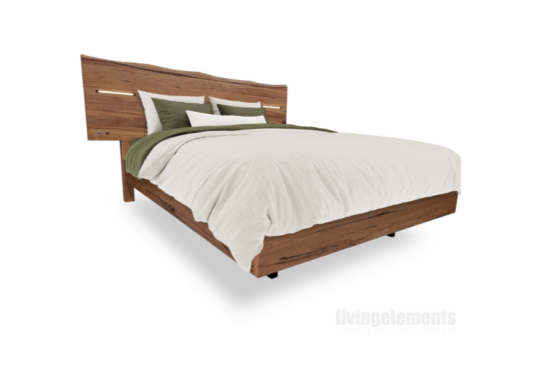 Marri Live Edge Timber Queen Bed - Marri Live Edge Bedroom