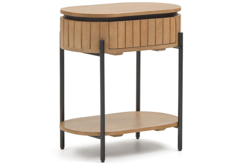 Lucile Mango Wood 1 Drawer Bedside Table