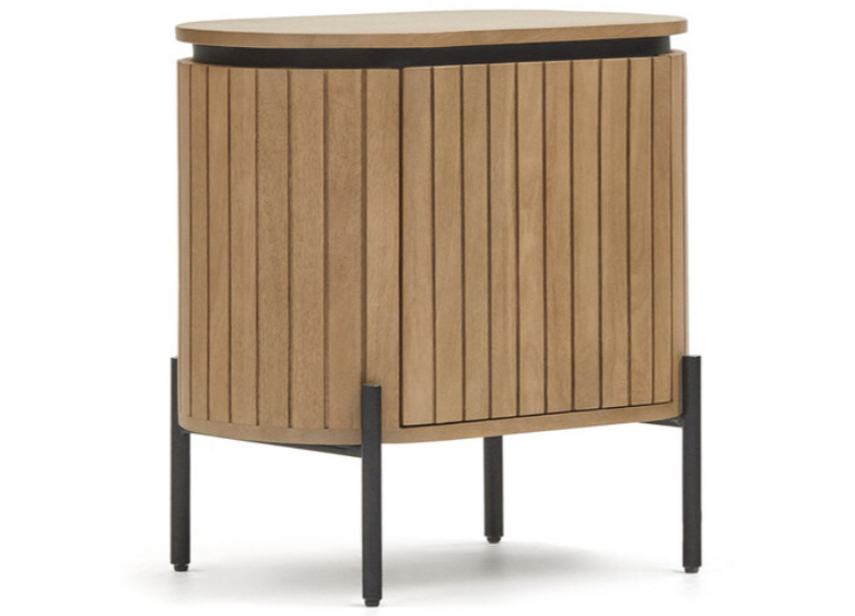 Lucile Mango Wood Bedside Cabinet w Door
