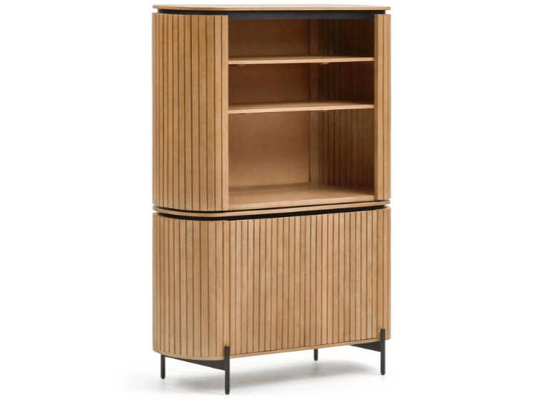 Lucile Mango Wood Bar Display Cabinet