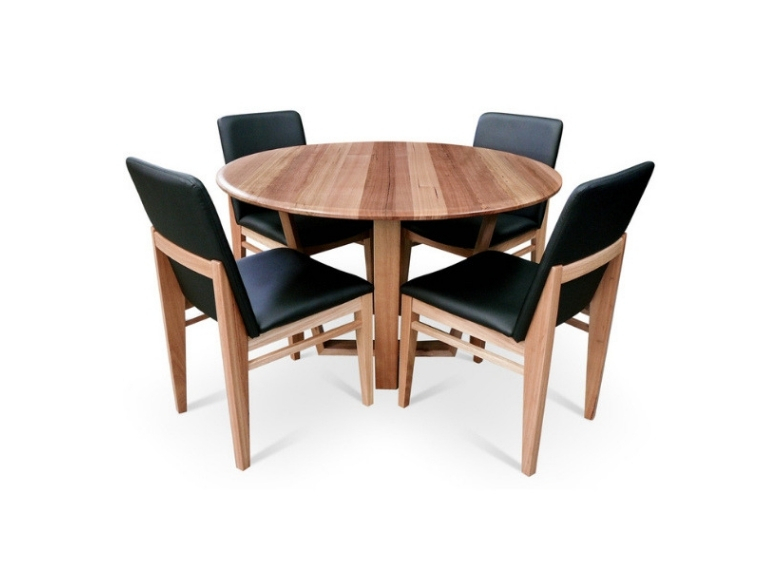 Nashville Messmate 1200 Round Dining Package with 4 Bondi Leather ...