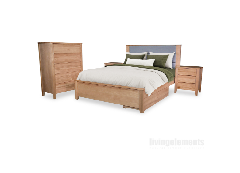 Harper Ash Timber Tallboy Bedroom Package - Harper Bedroom